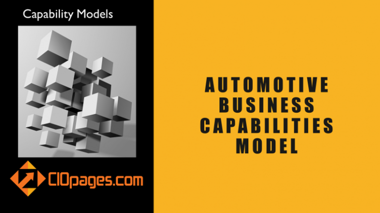 Automotive Business Capabilities Model - Auto Industry Capability Matrix